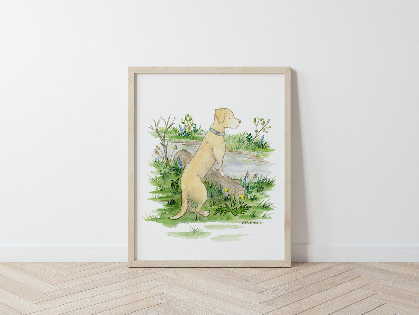 Yellow Lab Print, Yellow Labrador Retriever Artwork – Jasper and Ruby Art