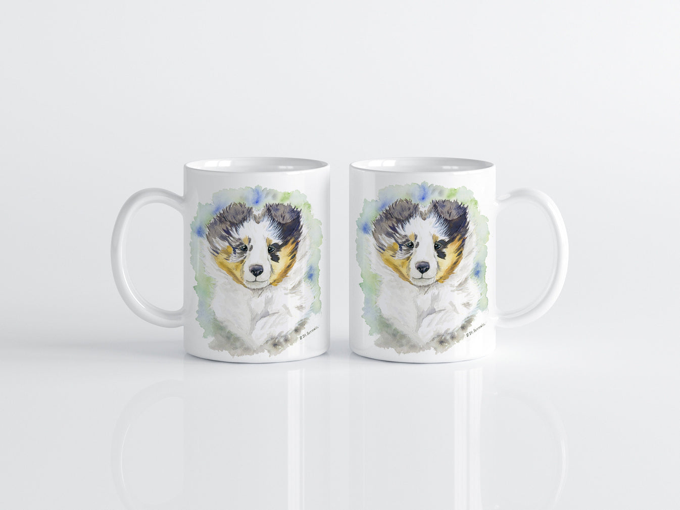 Blue Merle Sheltie Mug, Personalized Shetland Sheepdog Gift – Jasper ...